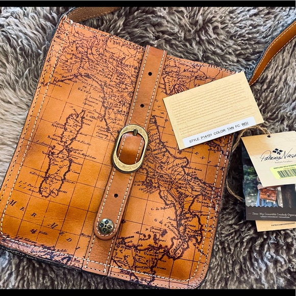 Patricia Nash | Bags | Nwt Patricia Nash Leather Map Crossbody Bag ...